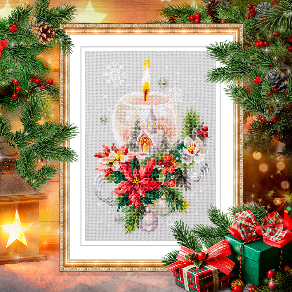 Сhristmas Candle Cross Stitch Kit by Magic Needle – VolcanoStitching