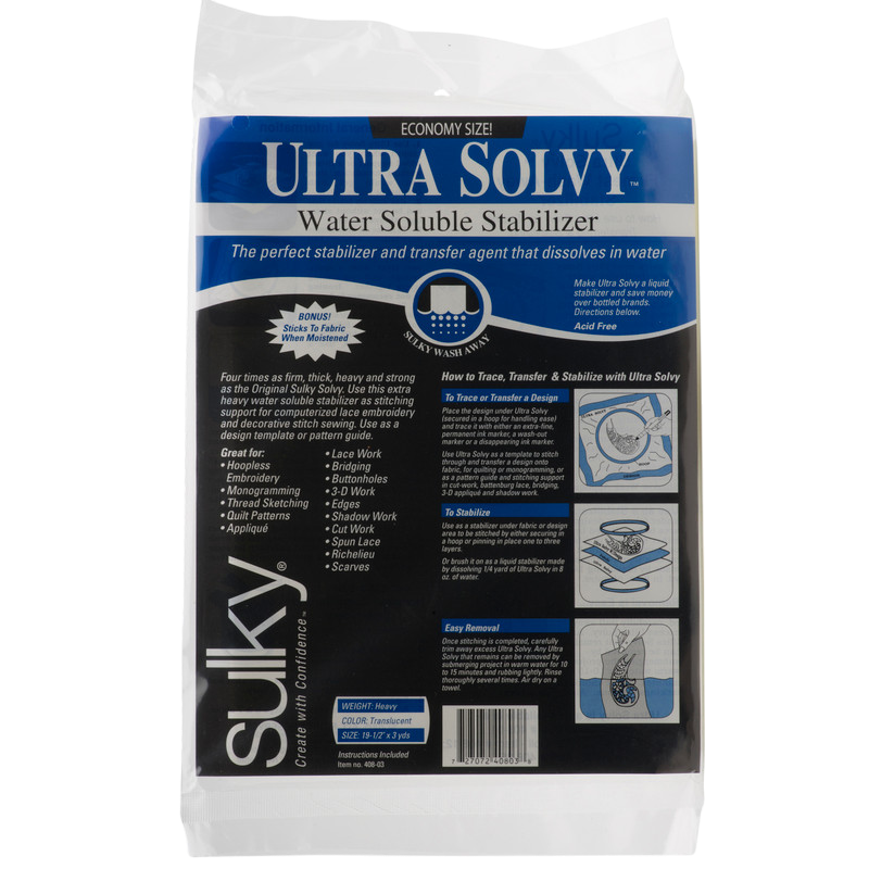 Sulky Ultra Solvy Stabilizer – VolcanoStitching