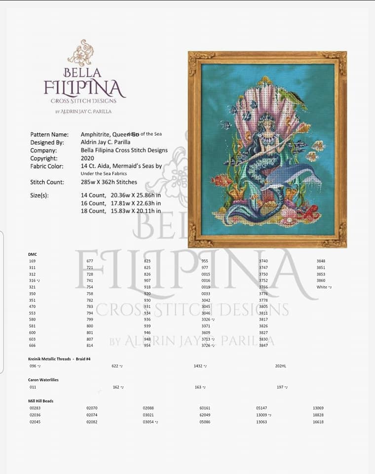Amphitrite, Queen Goddess of the Sea – VolcanoStitching